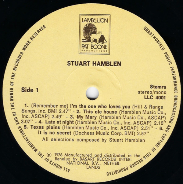Stuart Hamblen – A Man And His Music (LP, Album) – akerrecords.nl