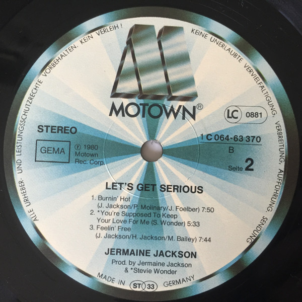 Jermaine Jackson – Let’s Get Serious (LP, Album) – akerrecords.nl