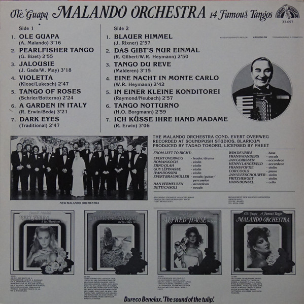 Malando And His Tango Orchestra – Ole Guapa – 14 Famous Tangos (LP ...