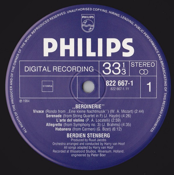 Berdien Stenberg – Berdinerie (LP, Album) – akerrecords.nl