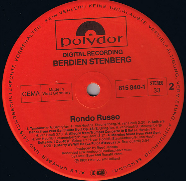 Berdien Stenberg – Rondo Russo (LP) – akerrecords.nl