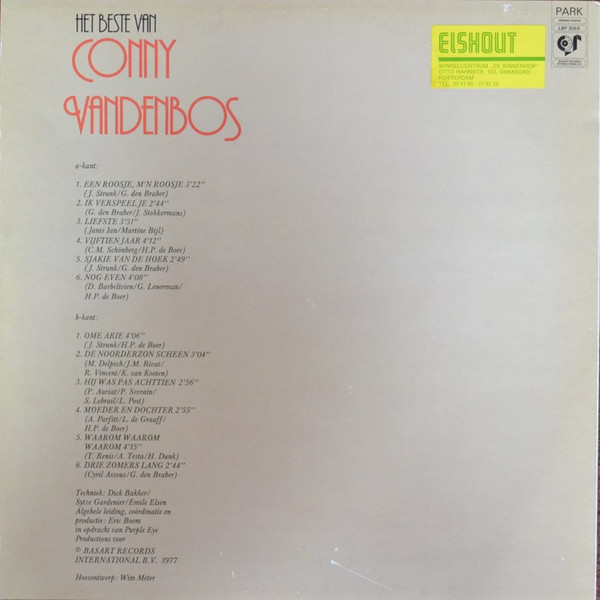 Conny Vandenbos – Het Beste Van Conny Vandenbos (LP, Comp) – akerrecords.nl