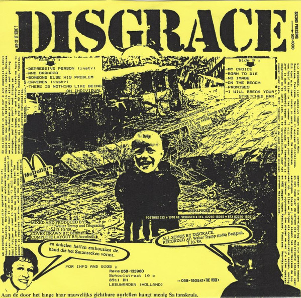 Disgrace (4) – Yo! Satan (7″, EP, RP, Yel) – akerrecords.nl