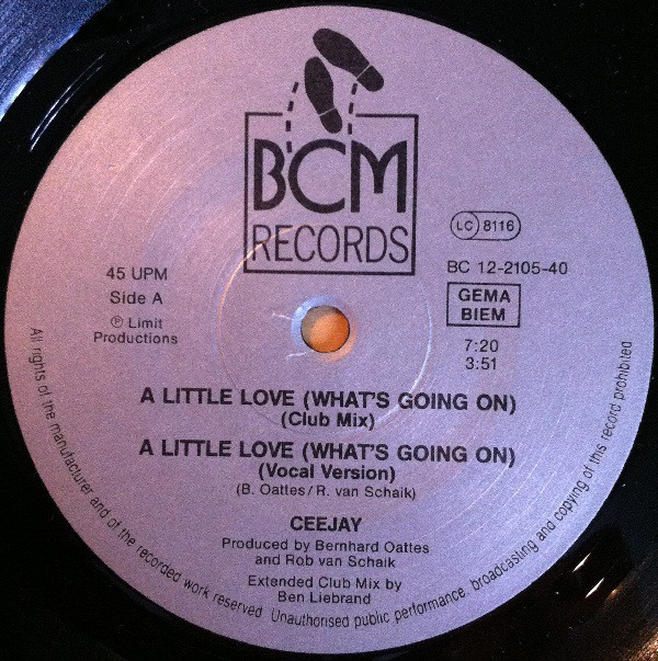 Ceejay – A Little Love (What’s Going On) (12″) – akerrecords.nl