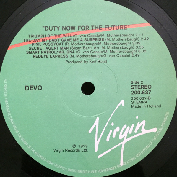 Devo – Duty Now For The Future (LP, Album, Emb) – akerrecords.nl