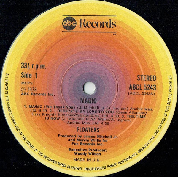 The Floaters – Magic (LP, Album) – akerrecords.nl