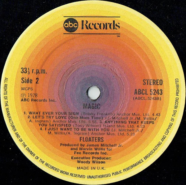 The Floaters – Magic (LP, Album) – akerrecords.nl