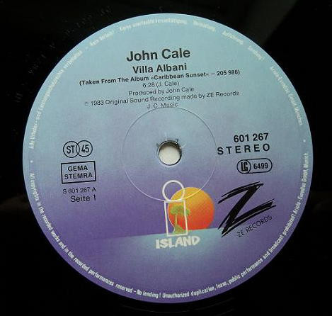 John Cale – Villa Albani (12″, Maxi) – akerrecords.nl