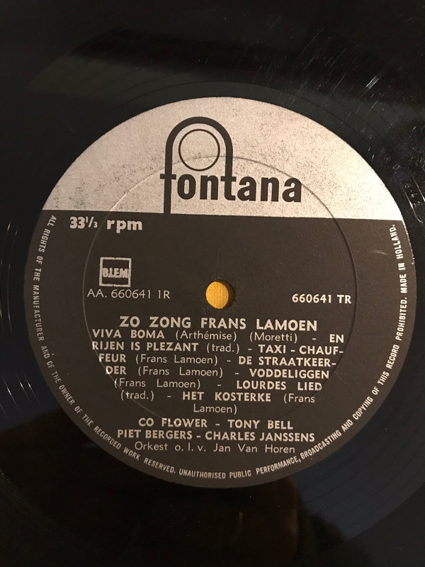 Charles Janssens, Tony Bell (2), Piet Bergers, Co Flower – Zo zong ...