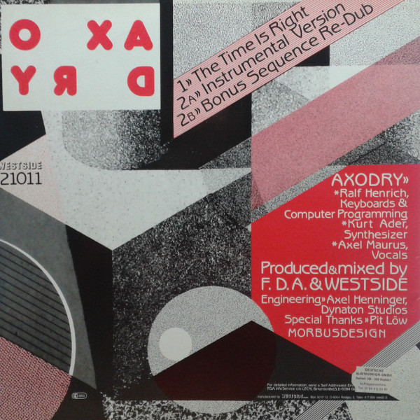 Axodry – The Time Is Right (12″, Maxi) – akerrecords.nl