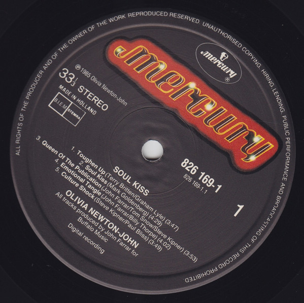 Olivia Newton-John – Soul Kiss (LP, Album, Gat) – akerrecords.nl