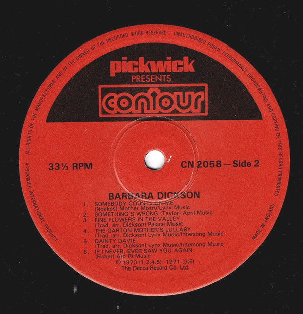 Barbara Dickson – Barbara Dickson (LP, Comp) – akerrecords.nl