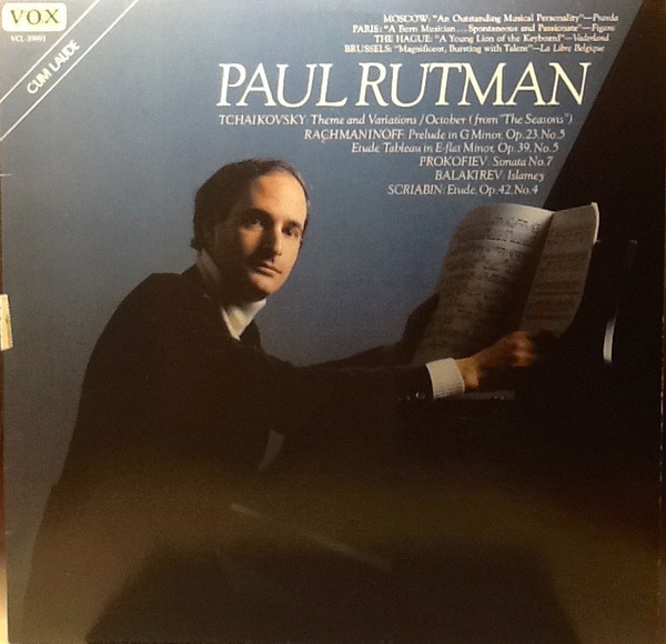 Paul Rutman – Paul Rutman Plays Tchaikovsky / Rachmaninoff / Prokofiev ...