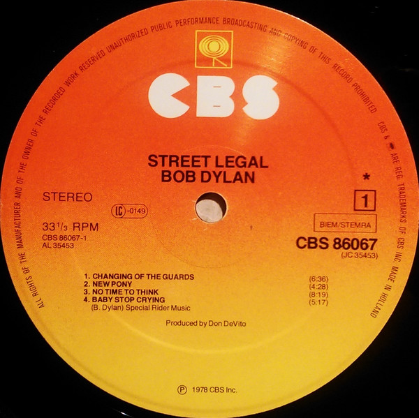 Bob Dylan – Street-Legal (LP, Album) – akerrecords.nl