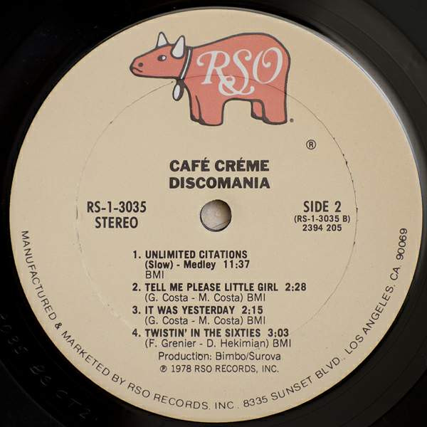 Café Créme* – Discomania (LP, Album) – akerrecords.nl