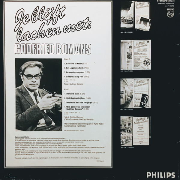 Godfried Bomans – Je Blijft Lachen Met: Godfried Bomans (LP, Album ...