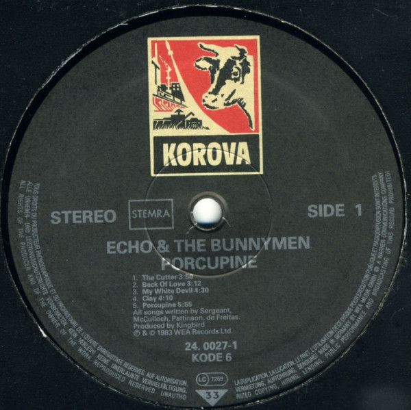 Echo & The Bunnymen – Porcupine (LP, Album) – akerrecords.nl