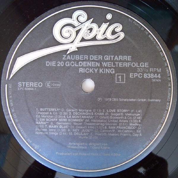 Ricky King – Zauber Der Gitarre (LP, Album) – akerrecords.nl