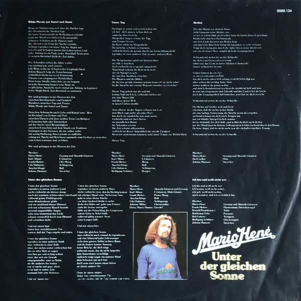 Mario Hené – Unter Der Gleichen Sonne (LP, Album) – akerrecords.nl