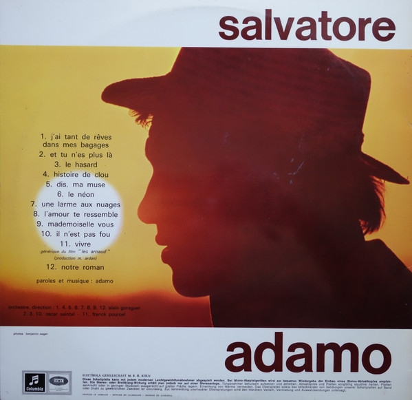 Adamo – Adamo (LP, Album, Gat) – akerrecords.nl