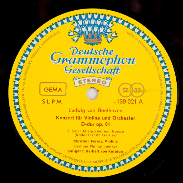 Ludwig van Beethoven, Christian Ferras, Herbert von Karajan, Berliner Philharmoniker – Violin ...