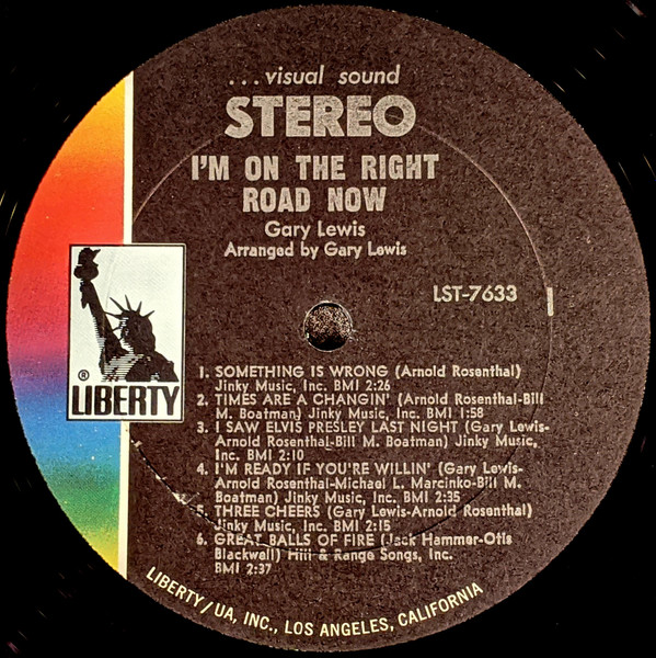 Gary Lewis – I’m On The Right Road Now (LP, Album) – akerrecords.nl