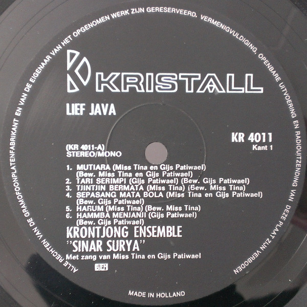 Sinar Surya – Lief Java (LP, RE) – akerrecords.nl