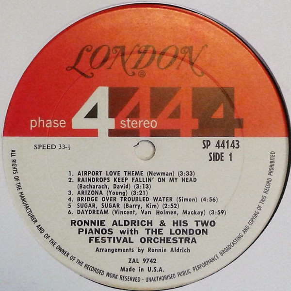 Ronnie Aldrich And His Two Pianos With The London Festival Orchestra ...