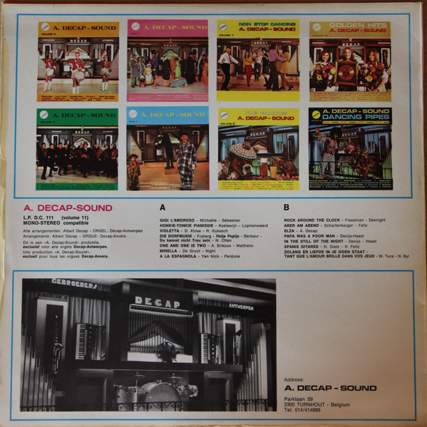 Decap Organ Antwerp – A. Decap-Sound ★ 14 Super Hits ★ Volume 11 (LP ...