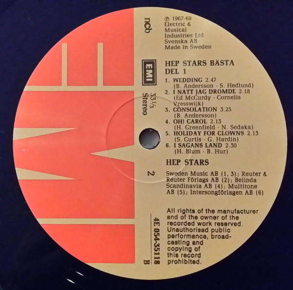 The Hep Stars – Hep Stars Bästa Del 1 (LP, Comp) – akerrecords.nl