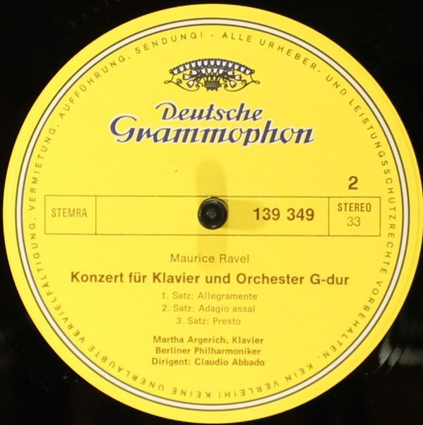 Sergei Prokofiev / Maurice Ravel – Martha Argerich, Berliner Philharmoniker, Claudio Abbado ...
