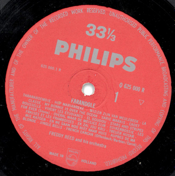 Freddy Reed And His Orchestra – Farandole (10″, Comp) – akerrecords.nl