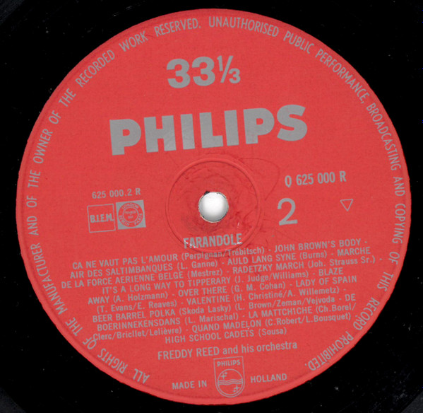 Freddy Reed And His Orchestra – Farandole (10″, Comp) – akerrecords.nl