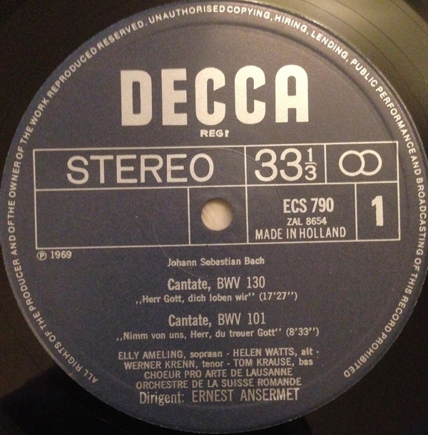 Johann Sebastian Bach, Elly Ameling, Helen Watts, Werner Krenn, Tom ...