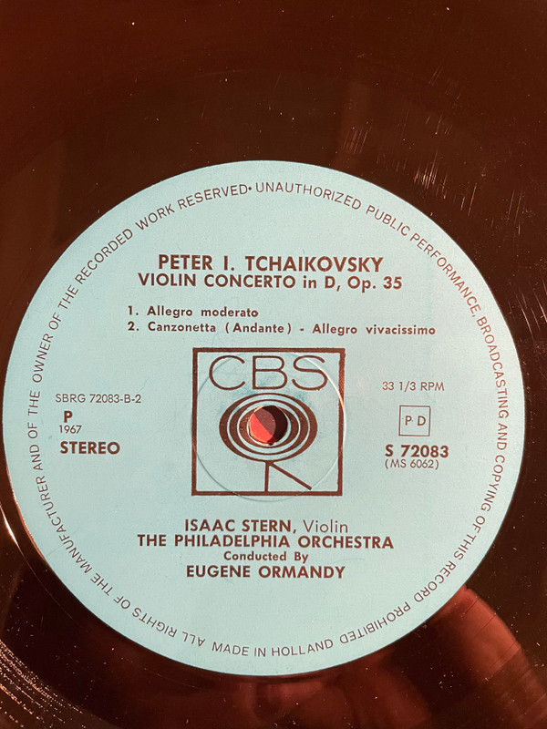 Felix Mendelssohn-Bartholdy, Pyotr Ilyich Tchaikovsky, Isaac Stern, Eugene Ormandy, The ...