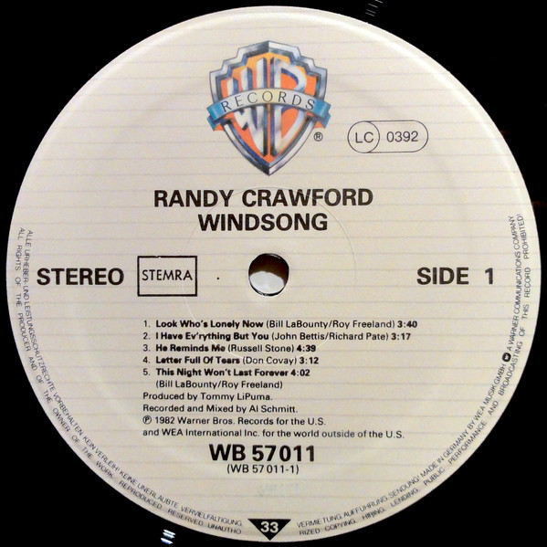 Randy Crawford – Windsong (LP, Album) – akerrecords.nl