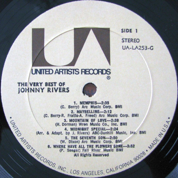 Johnny Rivers – The Very Best Of Johnny Rivers (LP, Comp) – akerrecords.nl