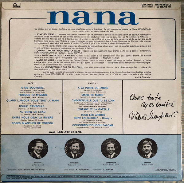 Nana Mouskouri – Nana (LP, Album) – akerrecords.nl