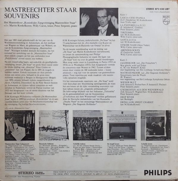De Mastreechter Staar o.l.v. Martin Koekelkoren, Willy Caron, Peter ...