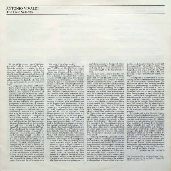 Antonio Vivaldi / The Academy Of Ancient Music – Christopher Hogwood – Alison Bury • Catherine ...