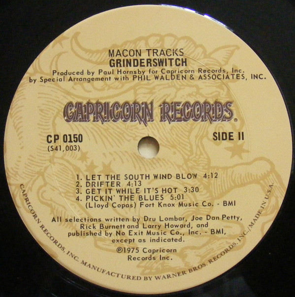 Grinderswitch – Macon Tracks (LP, Album) – akerrecords.nl