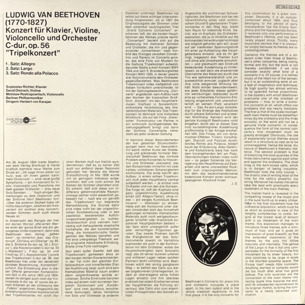 David Oistrach, Mstislav Rostropovich, Sviatoslav Richter, Herbert von Karajan — Ludwig van ...