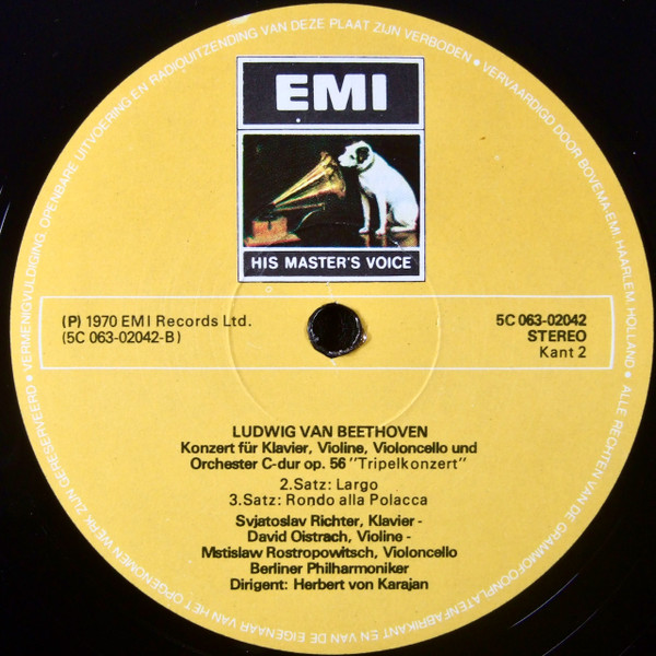 David Oistrach, Mstislav Rostropovich, Sviatoslav Richter, Herbert von Karajan — Ludwig van ...