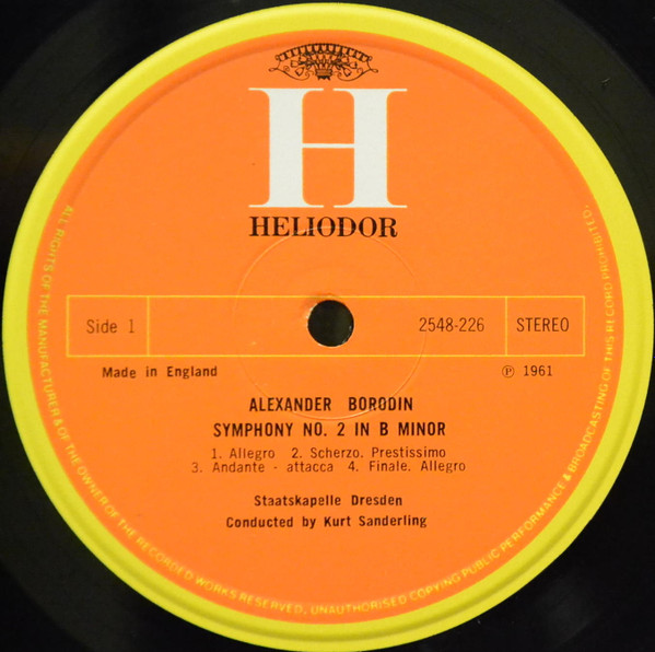 Pyotr Ilyich Tchaikovsky, Alexander Borodin, Kurt Sanderling – Romeo And Juliet, Symphony No.2 ...