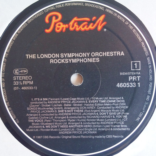 London Symphony Orchestra – Rock Symphonies (LP, Album) – akerrecords.nl
