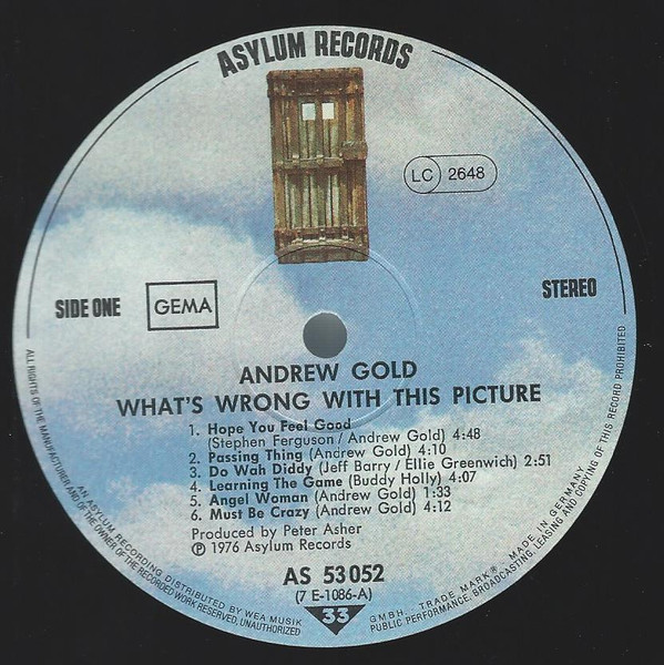 Andrew Gold – What’s Wrong With This Picture? (LP, Album) – akerrecords.nl