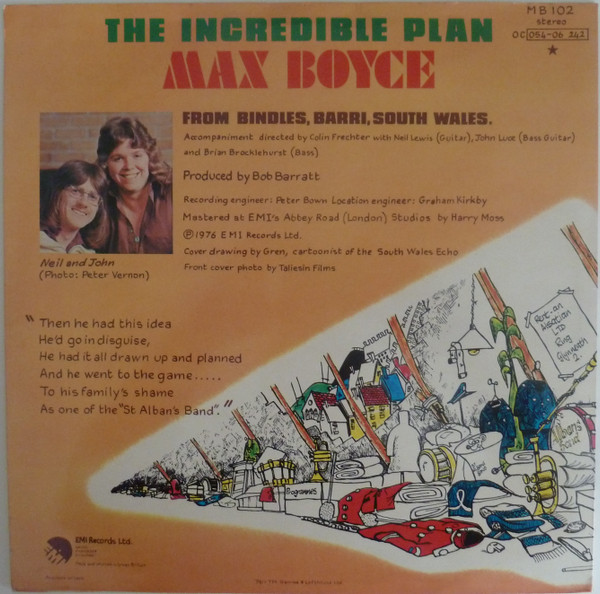Max Boyce – The Incredible Plan (LP, Album) – akerrecords.nl
