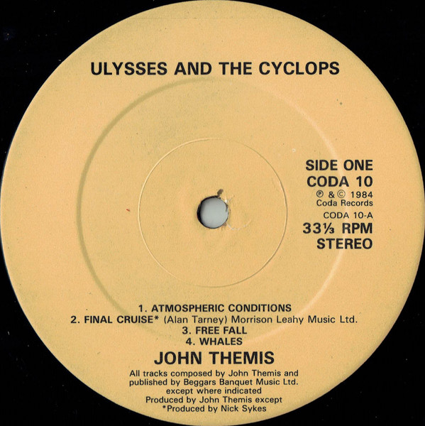 John Themis – Ulysses And The Cyclops (LP, Album) – akerrecords.nl