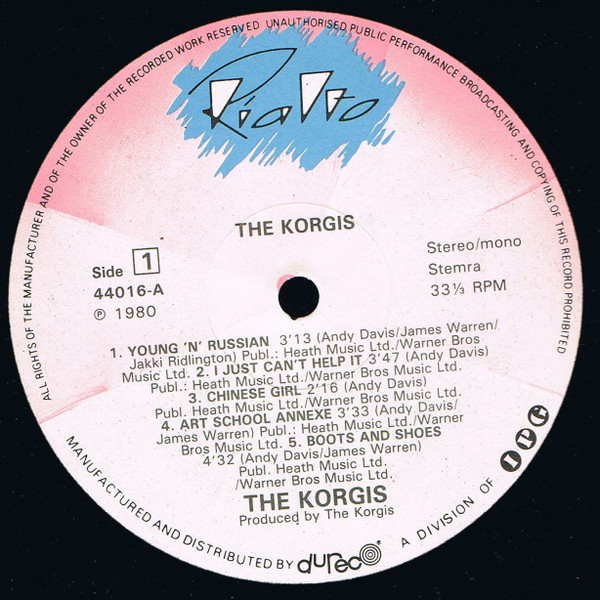 The Korgis – The Korgis (LP, Album) – akerrecords.nl