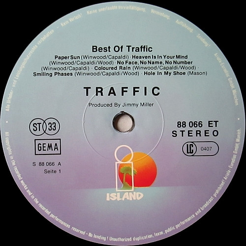 Traffic – Best Of Traffic (LP, Comp, RE) – akerrecords.nl